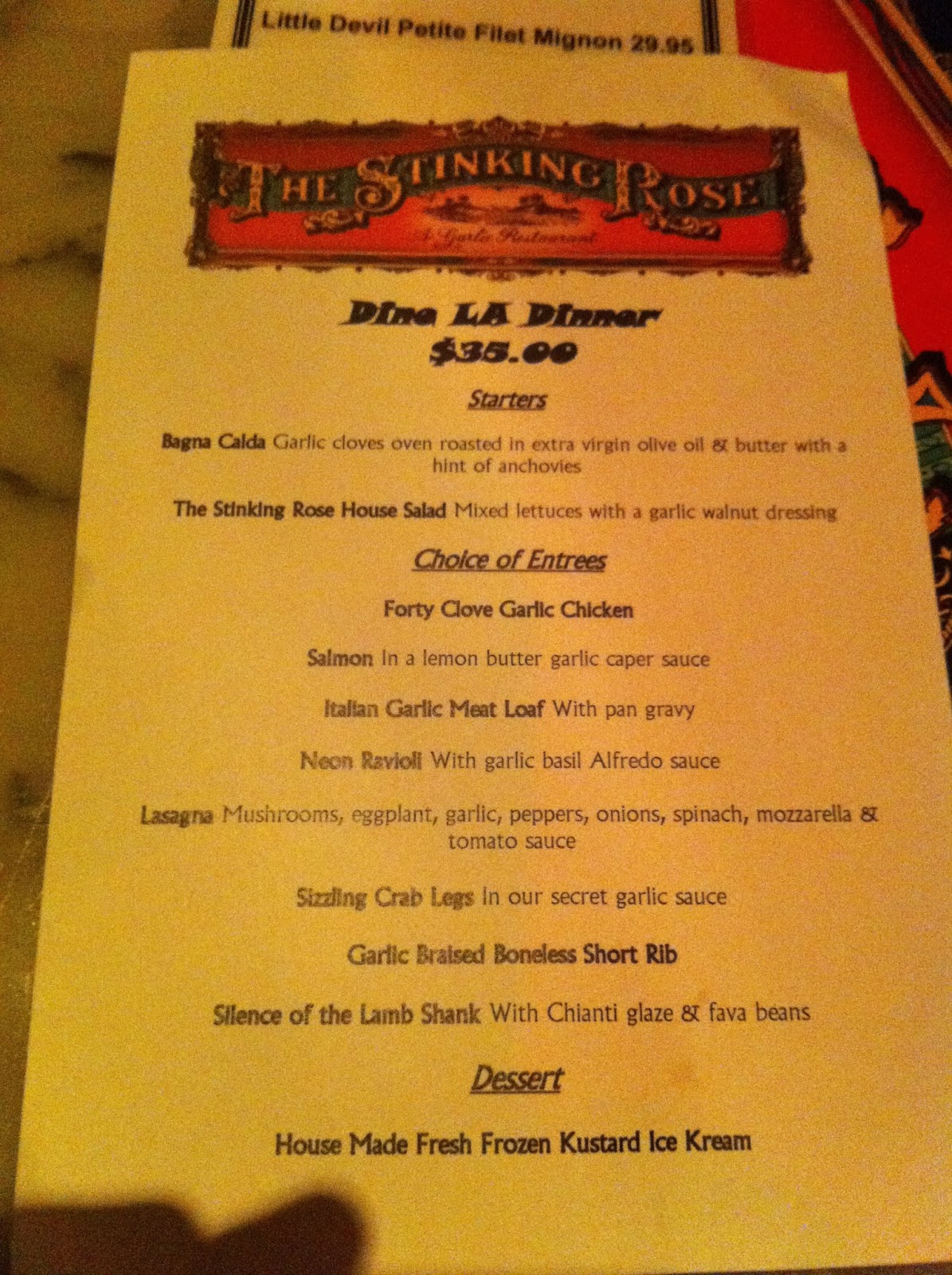 Foodie+Shoppie: 吃Restaurants: DineLA The Stinking Rose: A Garlic ...