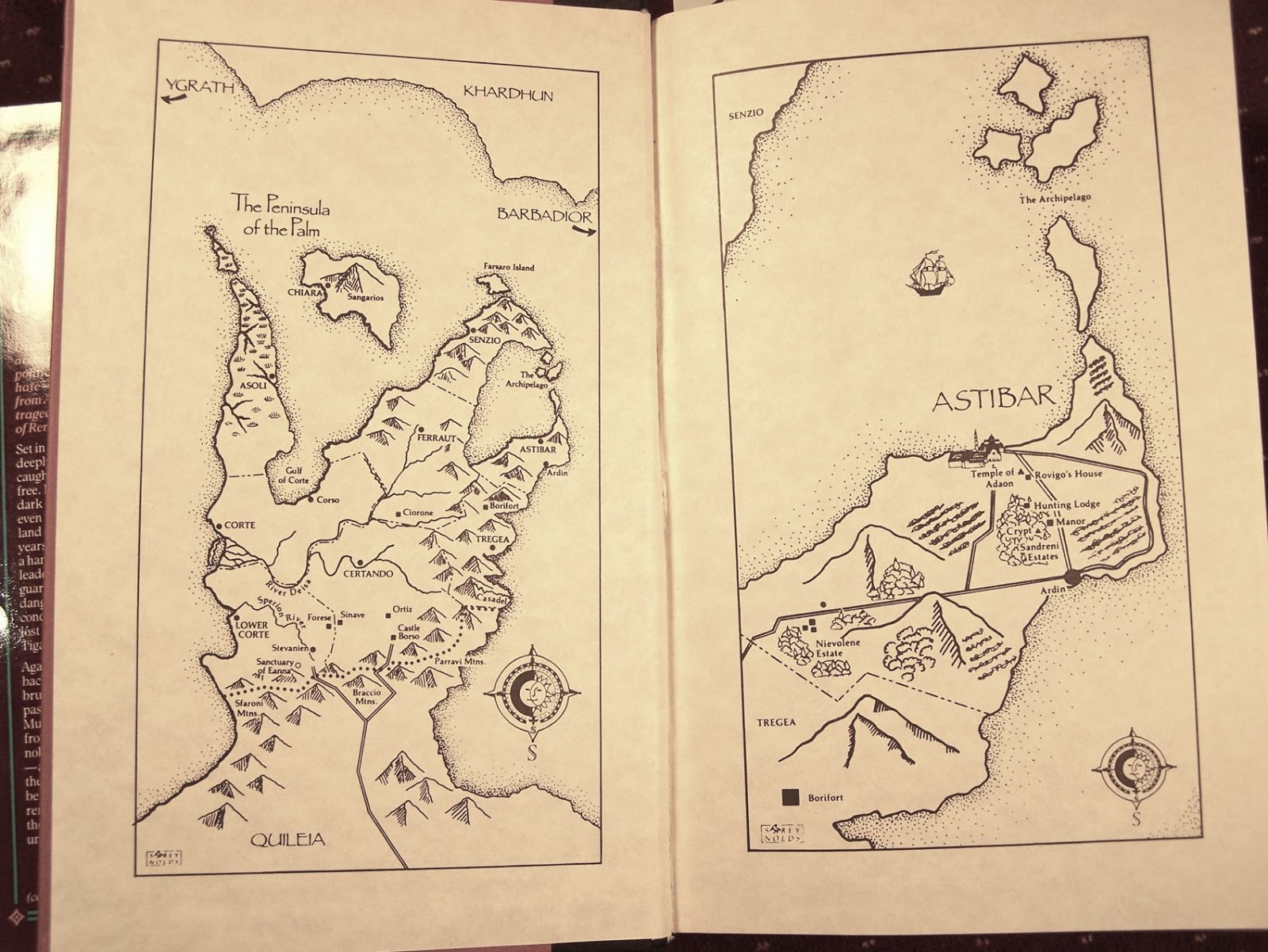 Mapas de Fantasia y Epica: Tigana, de Guy Gavriel Kay