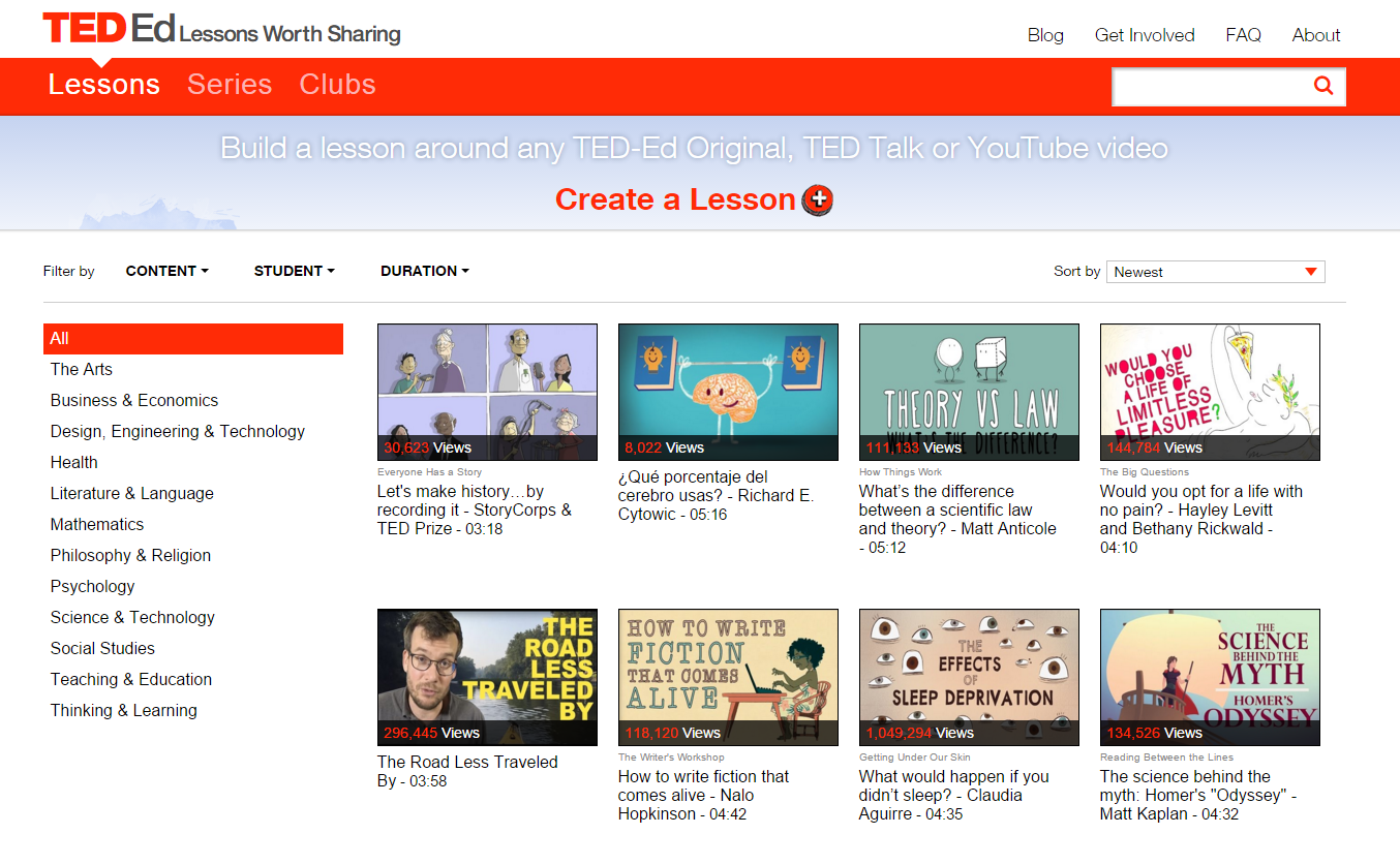 English Elda: TED-Ed lessons