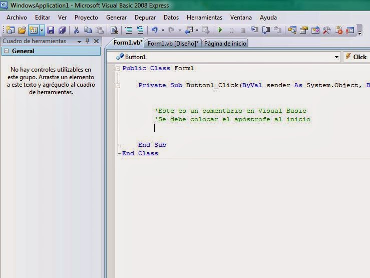 Programación en Visual Basic : Pseudo-Código