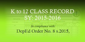 Official DepEd E-Class Record Templates