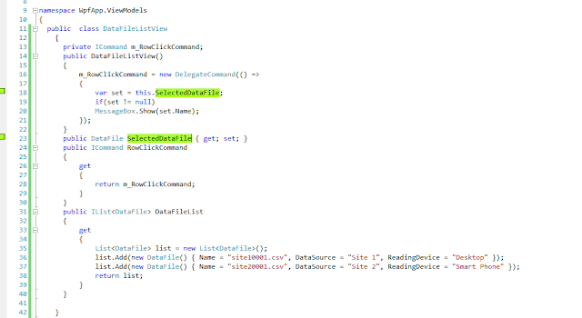 Damith Dias: WPF DataGrid Row Select with MVVM