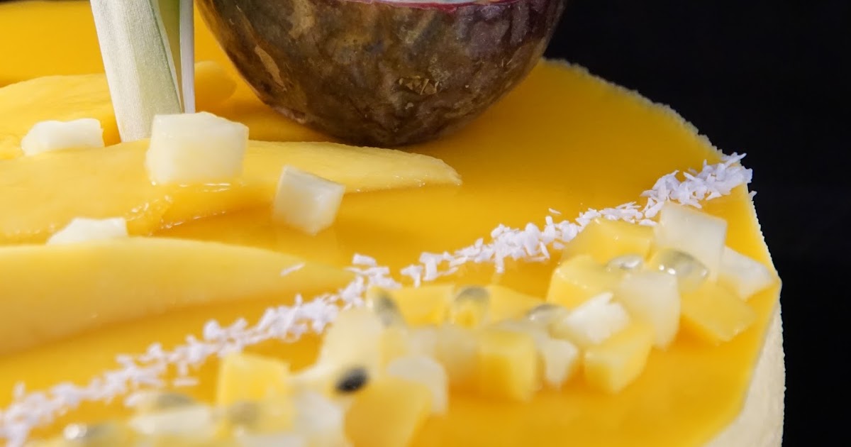 Entremet coco et fruits exotiques