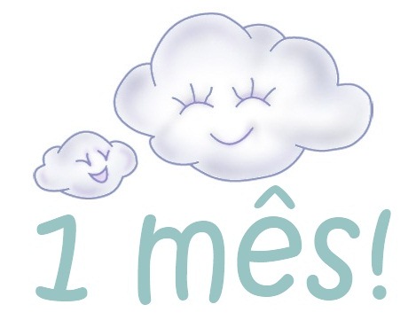 : 1º mês de Gabriela!!!! 04/02/13.