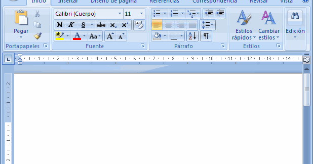 Conociendo a Microsoft Office Word: Imagen Pantalla de Word