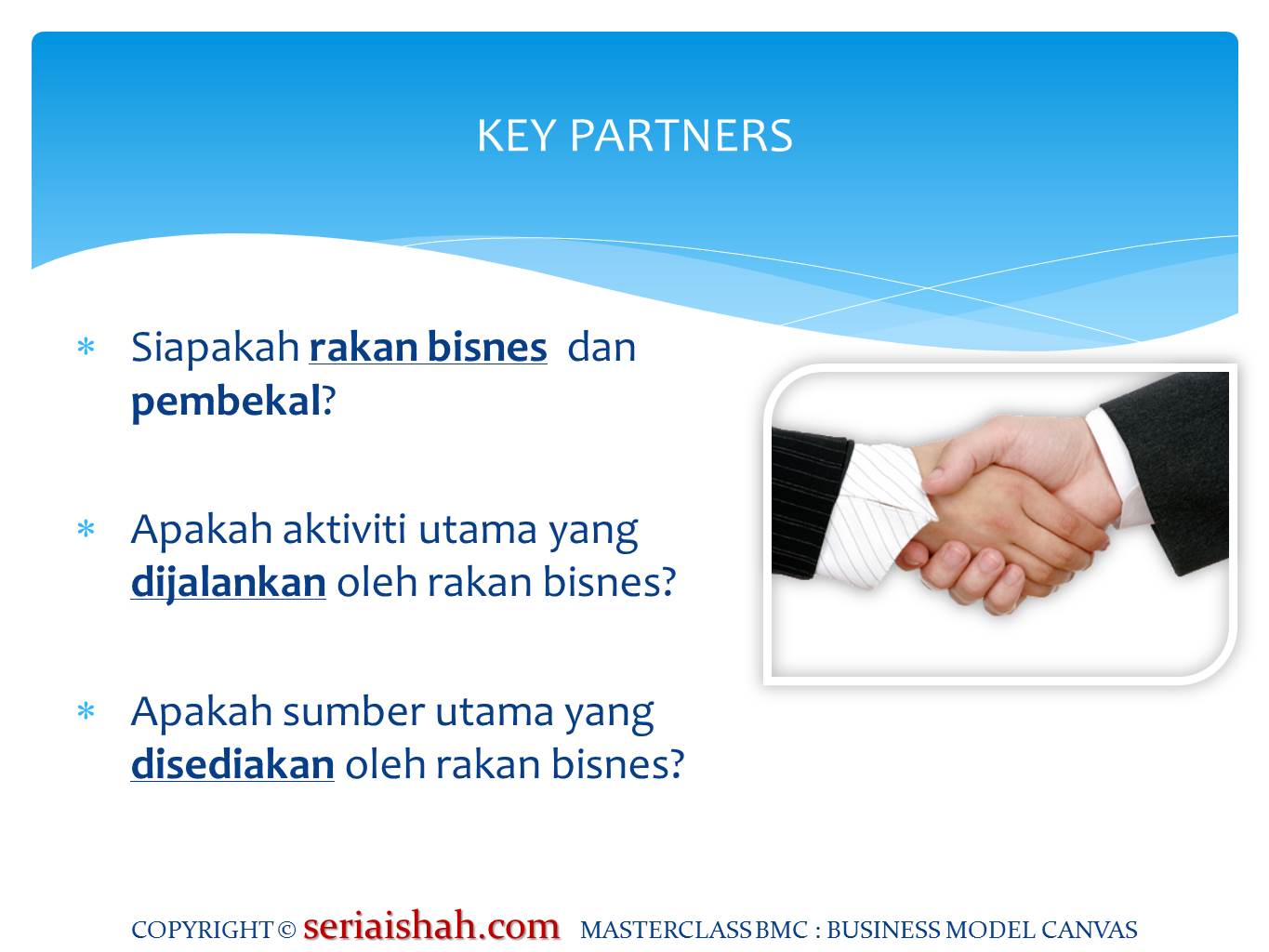 BMC (Business Model Canvas) & USAHAWAN: BMC 8 Key Partners