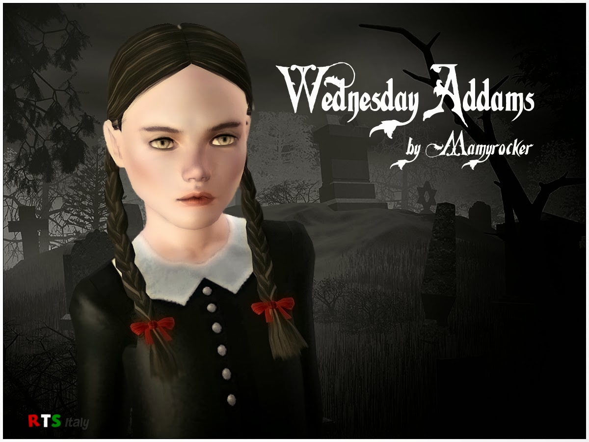 My Sims 3 Blog: Wednesday Addams - Sim and Dress by MamyRocker