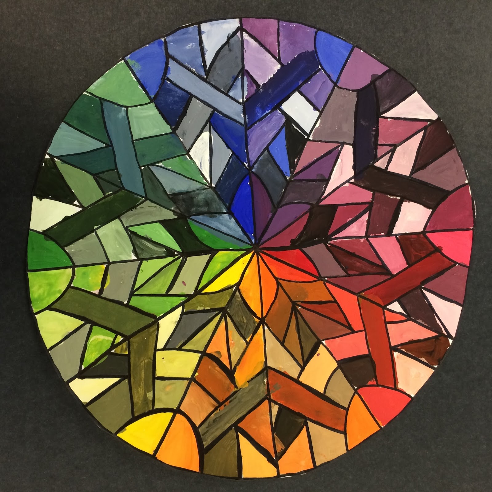 Mrs. Wille's Art Room: Advanced Art color wheel kaleidoscopes