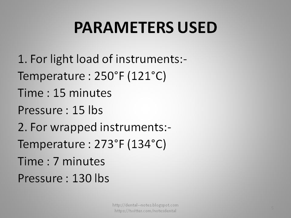 Dental Notes: Autoclave NOTES