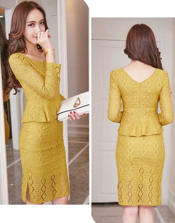 24 Model Baju Gaun Pesta Brokat Terusan Lengan Panjang Mewah dan Modern ...