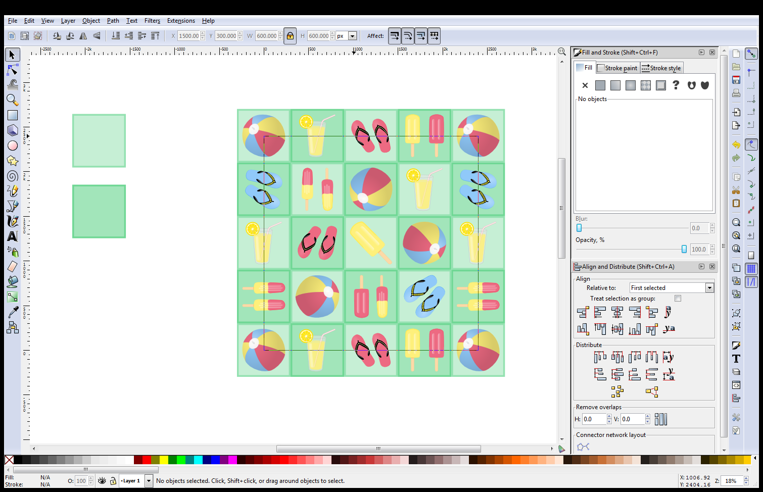 Clown Fish Cafe: How to Create Tiling Patterns in Inkscape – The Grid ...