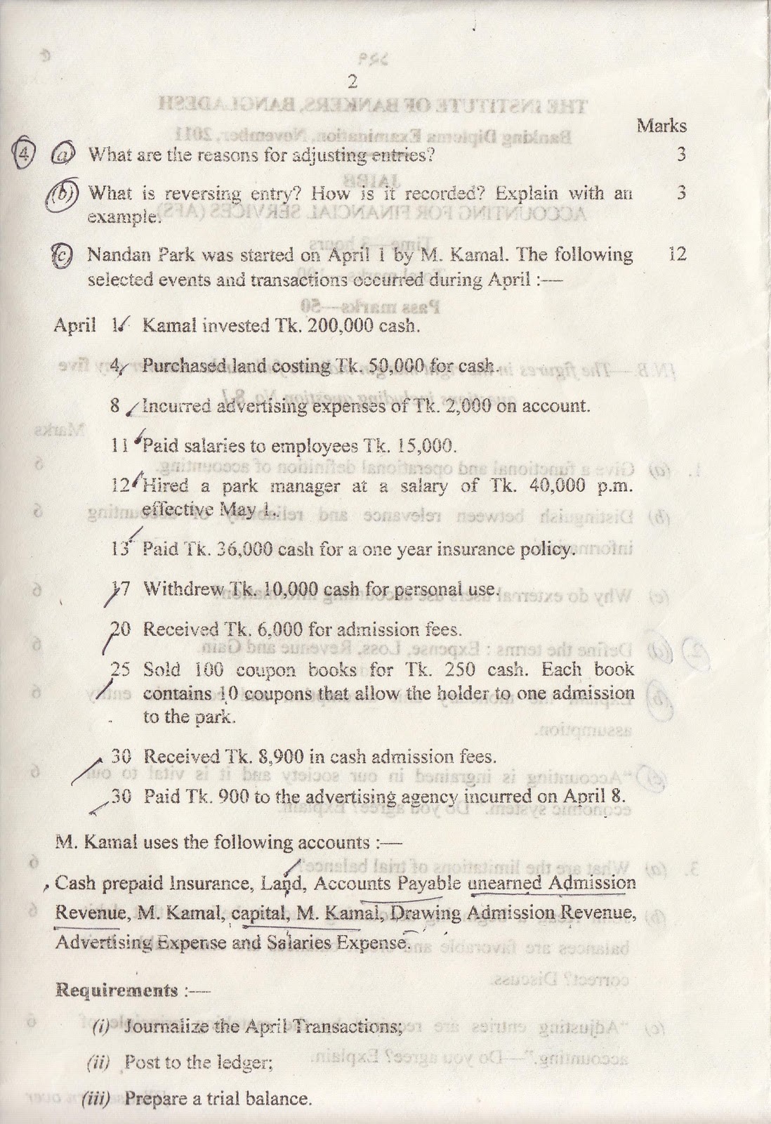 Banking Diploma Examination: Accounting for Financial Services-JAIBB