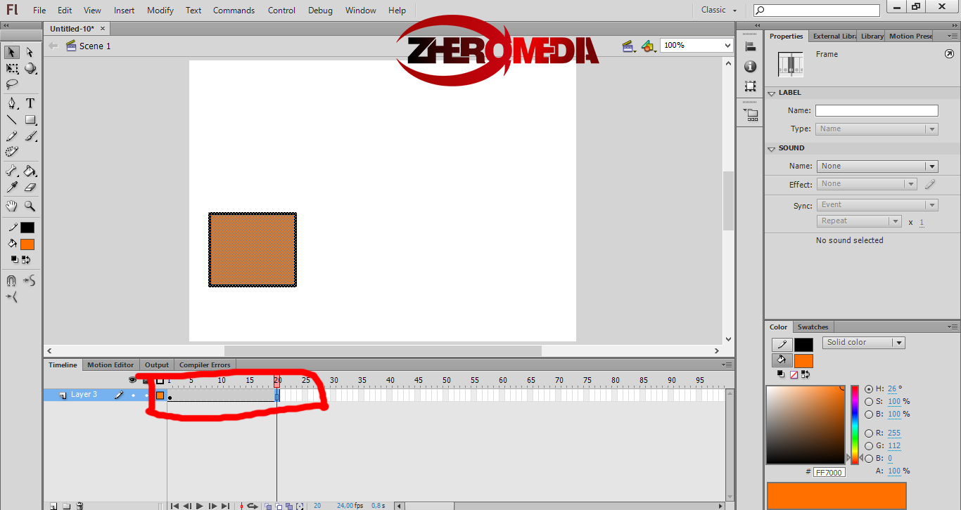 Tutorial Dasar Flash Animasi Motion Tween