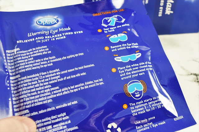 FACE MASK FRIDAY: OPTREX WARMING EYE MASK - A Life With Frills