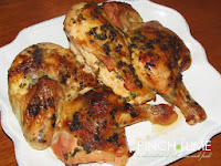 Pinch of Lime: Roast Chicken Halves with Lemon Garlic Butter