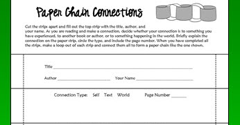 Corkboard Connections: Christmas Paper Chain Connections Craftivity