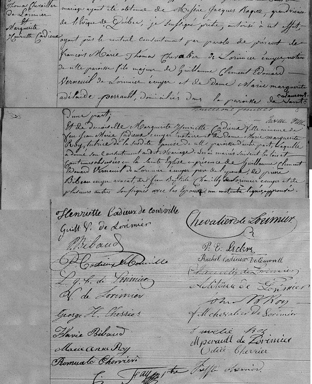 la cabane du patriote: Mariage de Chevalier de Lorimier et Henriette ...