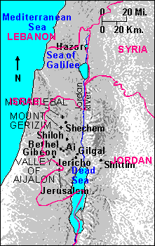 KEY PLACES IN JOSHUA