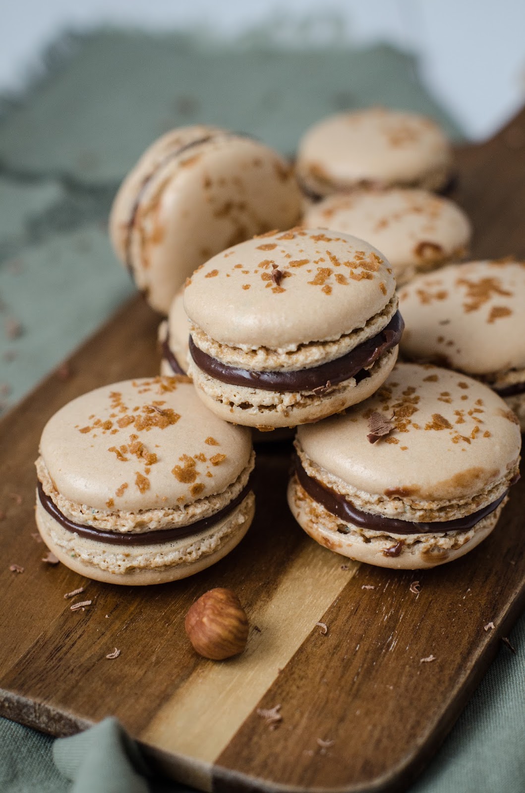 Macarons chocolat praliné - Cerise et Praline