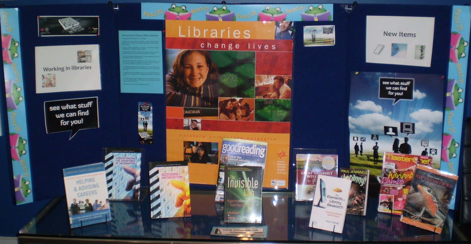 Canning College Library Displays: Australian Library & Information Week