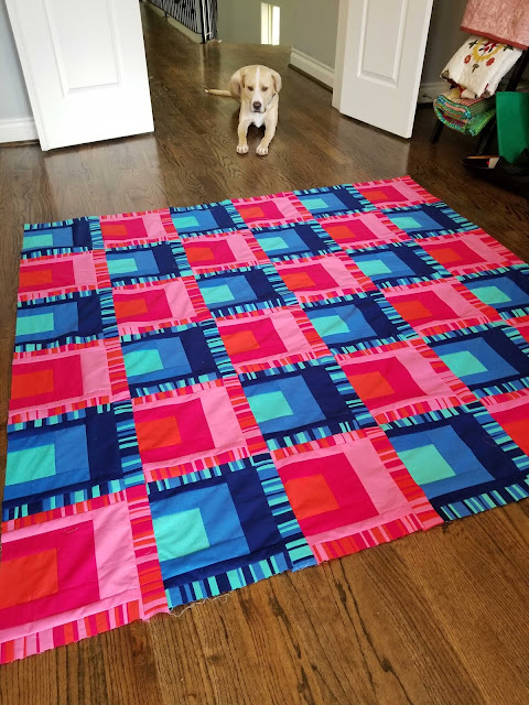 finished a new quilt top - made with American cotton