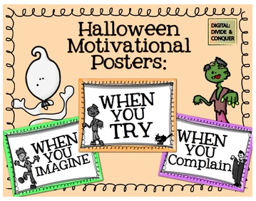 a Class*y Collaboration: Motivational Halloween Poster Freebie