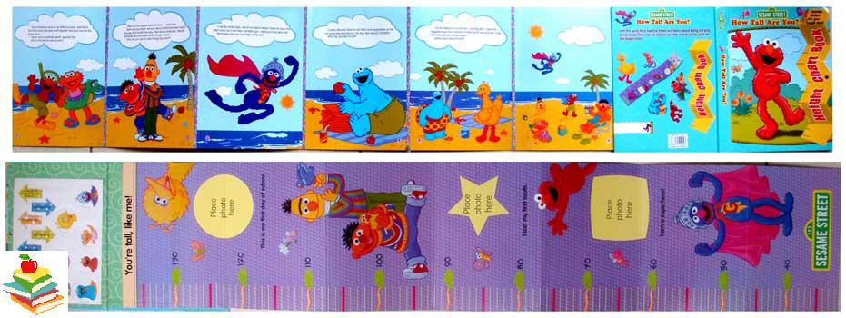 Kampung Buku Anak: Height Chart Story Book w/ Stickers - Elmo Sesame Street