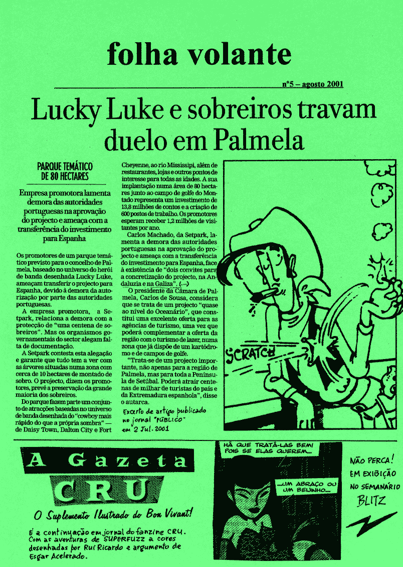 Sítio dos Fanzines de Banda Desenhada: Folha Volante