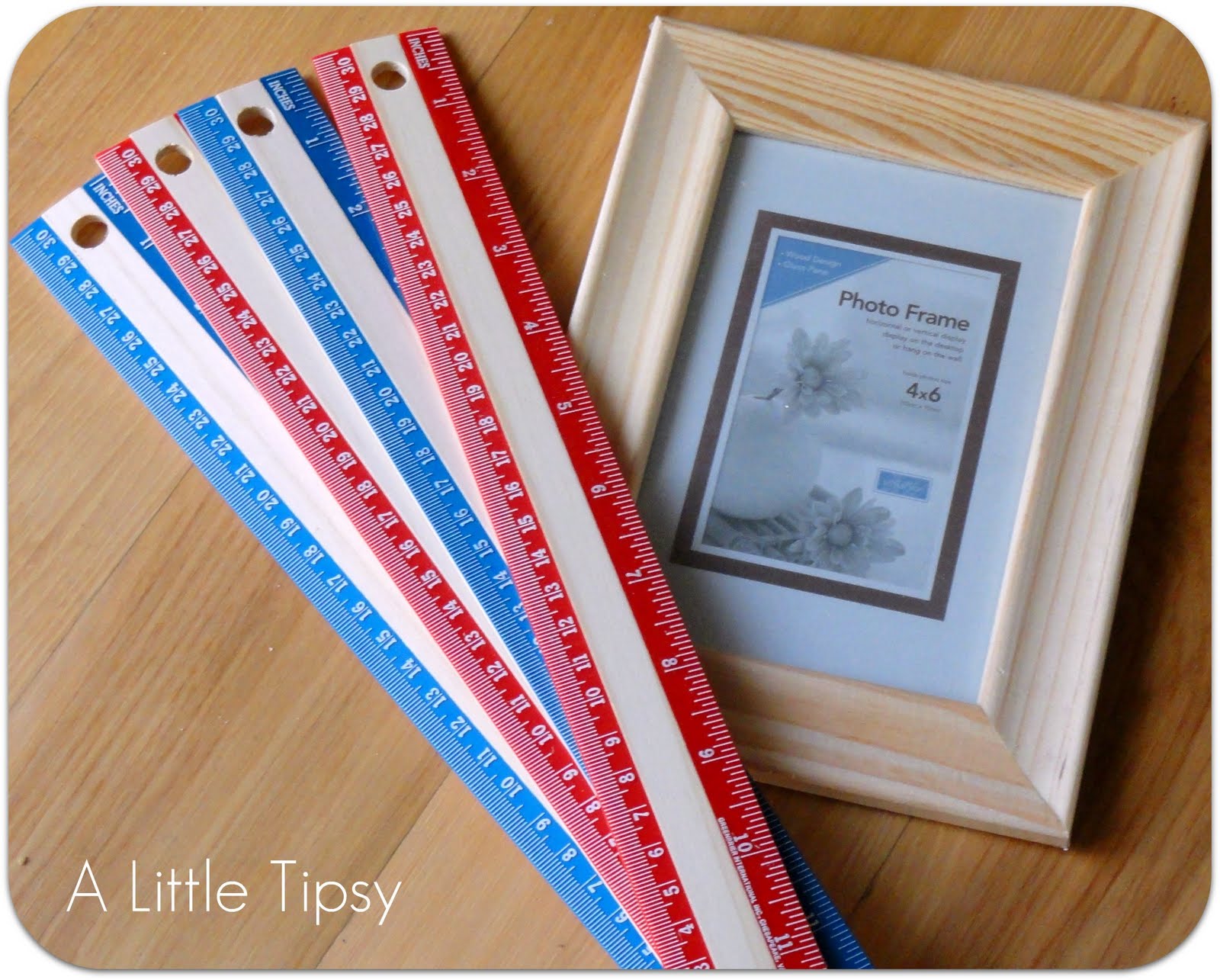 DIY Under $5 {Ruler Frame} - A Little Tipsy