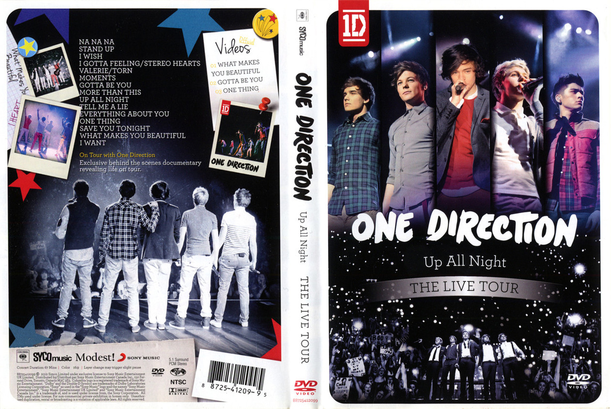 DVD: One Direction ‎- Up All Night: The Live Tour - Encartes Pop