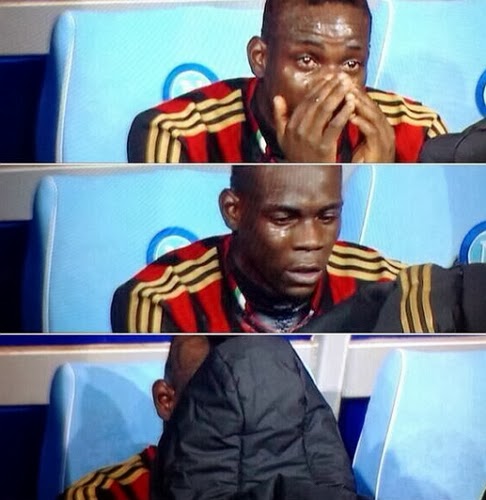 Photos: Mario Balotelli Crying - AC Milan Striker Racially Abused In ...