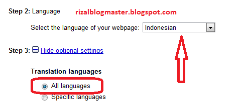 Cara Memasang Widget Google Translate ke blog ~ Belajar Blog