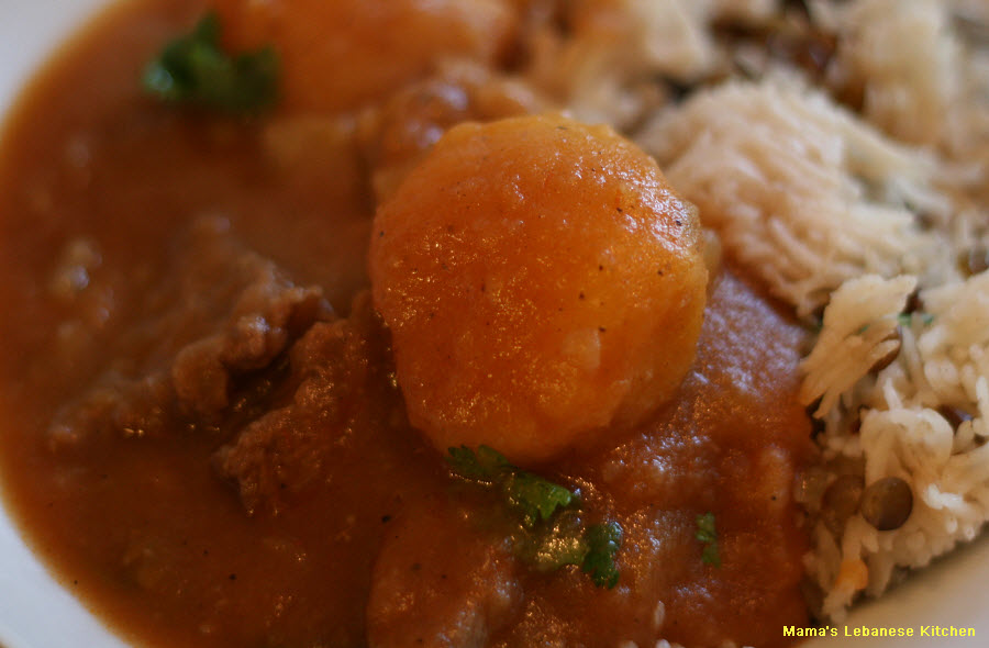 Lebanese Potato and Beef Stew With a Side of Rice Recipe | Arabic Food ...