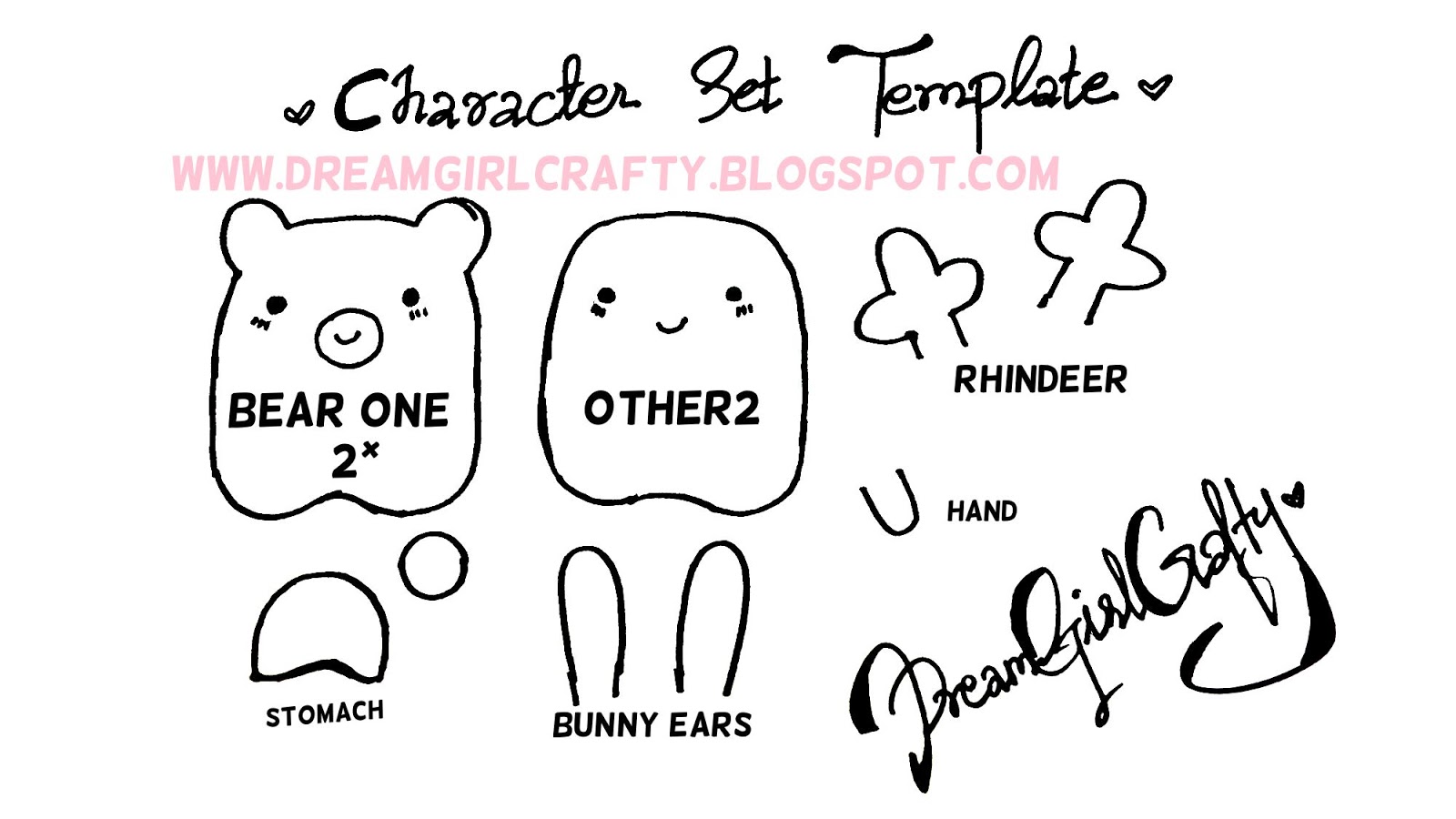 My kawaii Craft Creations: Tutorial : How to make a character set ...