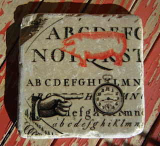 Tinyrosebud3: French Tile Coasters - Coffee Time!