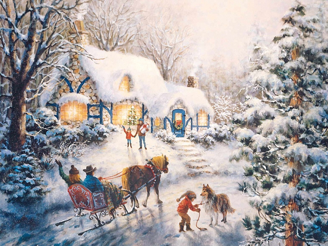 Paisajes de Navidad con animalitos | Paisajes de Navidad con animalitos ...