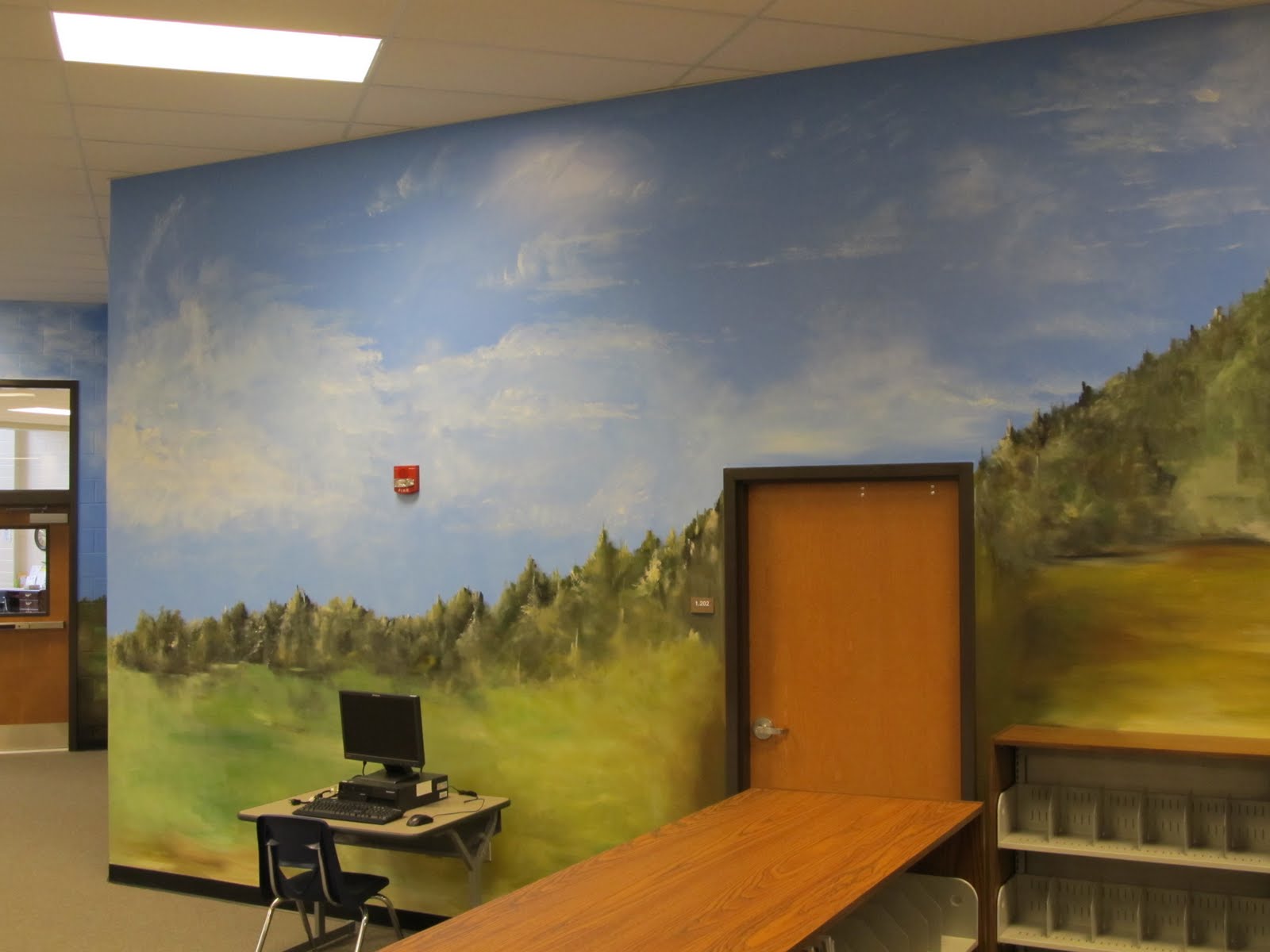 Kristie Chamlee: Woodward Mill Elementary Media Center Mural