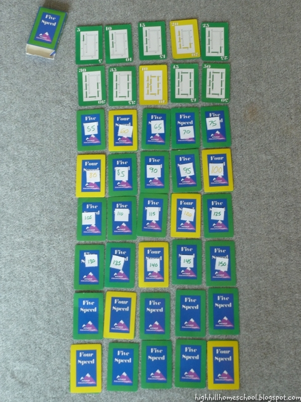 Highhill Homeschool: Speed! - Patterns in the Cards - Diagonals Part 1