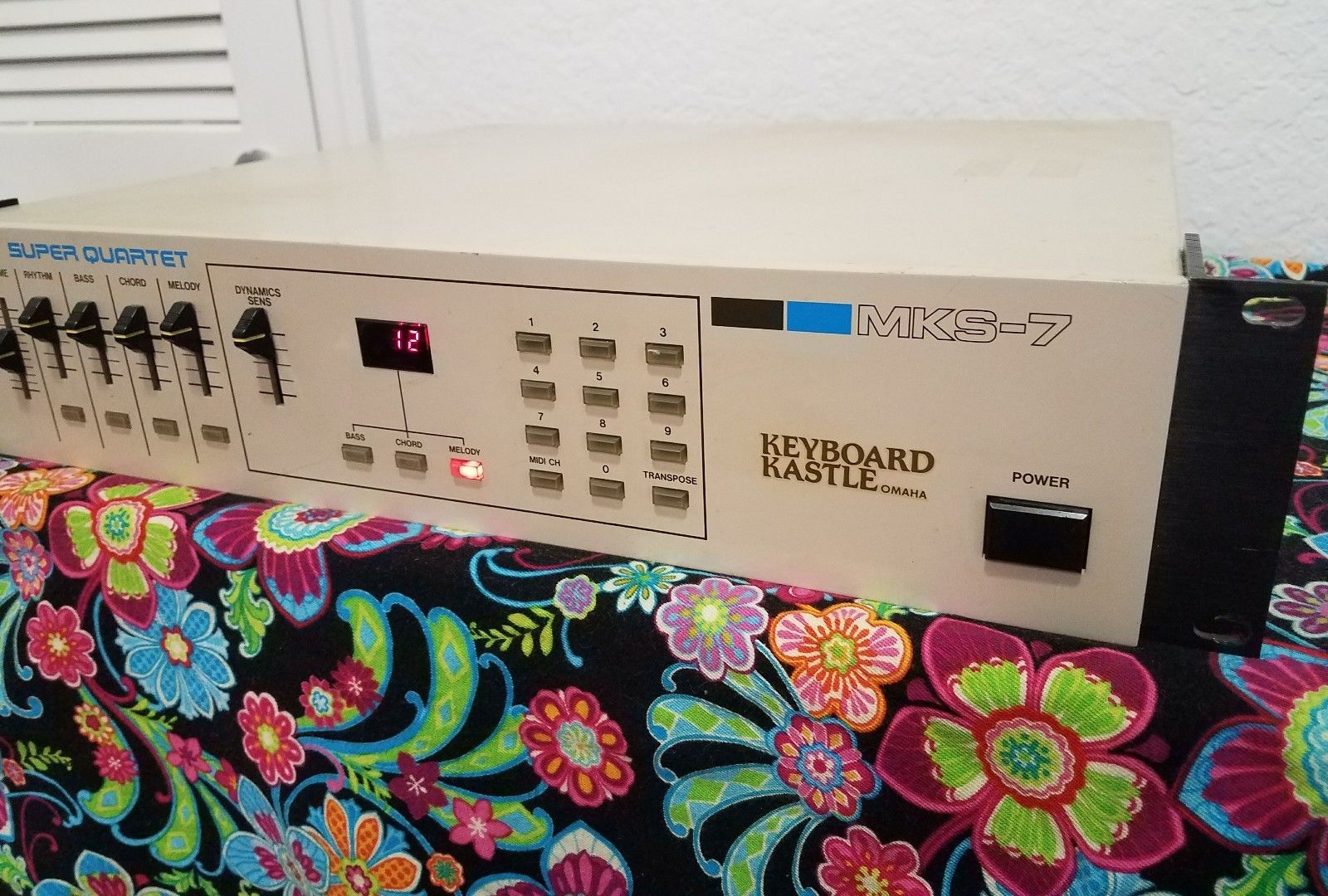 MATRIXSYNTH: White Roland MKS-7 SUPER QUARTET Rack Mount Synthesizer