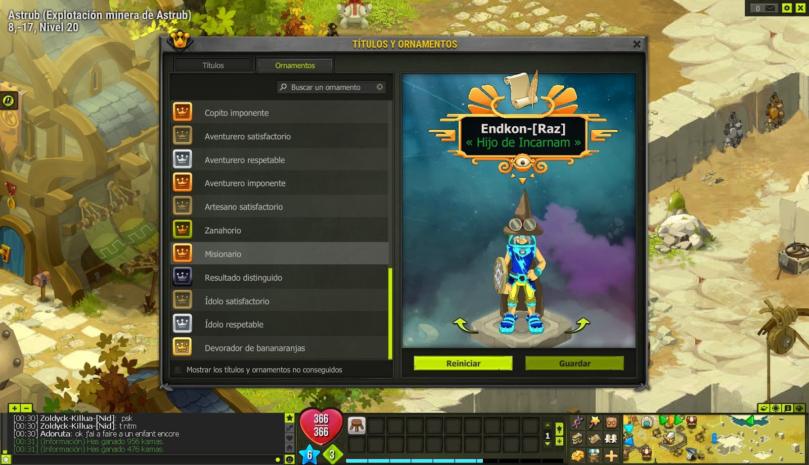 Mi personaje en Dofus: 2018