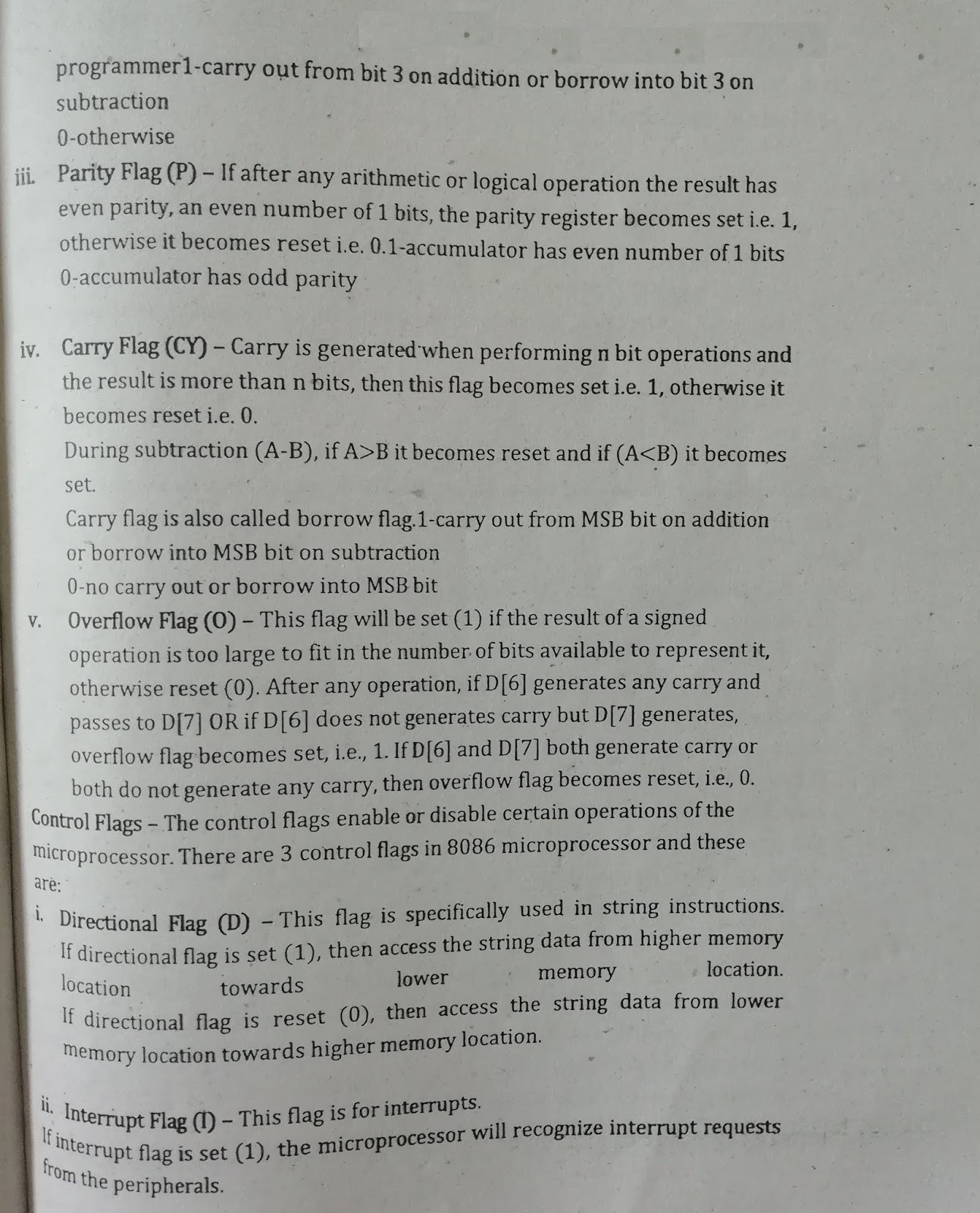 What is flag register? Describe 8086 flag register. - M.M.R cse