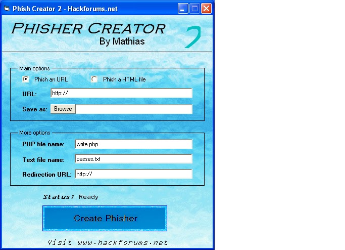 Internet Falcon: Phisher Creator 2 by Mathias