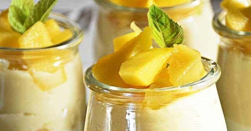 Vasitos de crema de mango con requesón Cook Expert — Chez Silvia