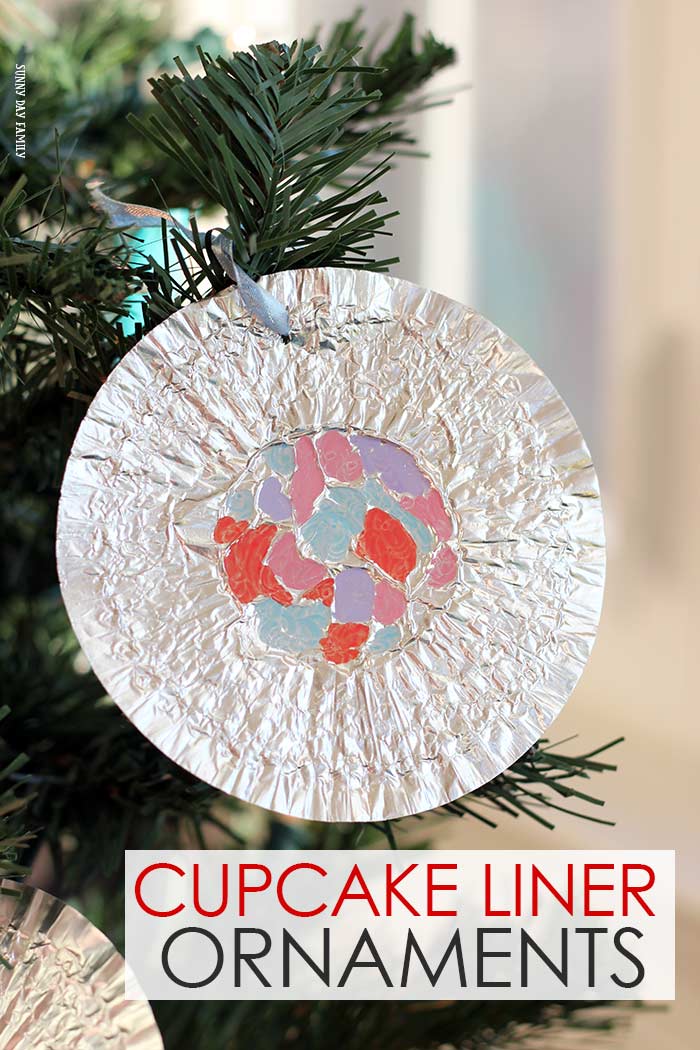 Cupcake Liner Ornaments Inspired by Too Many Tamales | Sunny Day Family