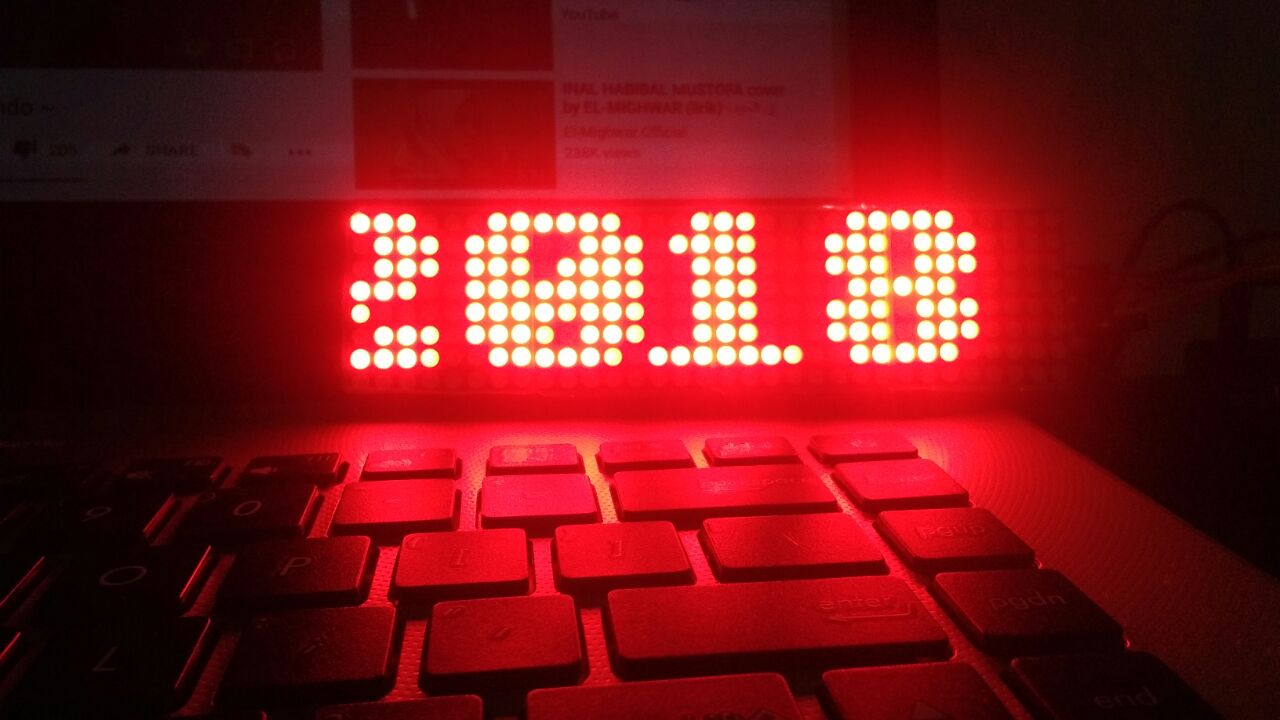 Jam Digital RTC Ds1307 Dot Matrix 8x8 Arduino - Mikrokontroler dan Cloud