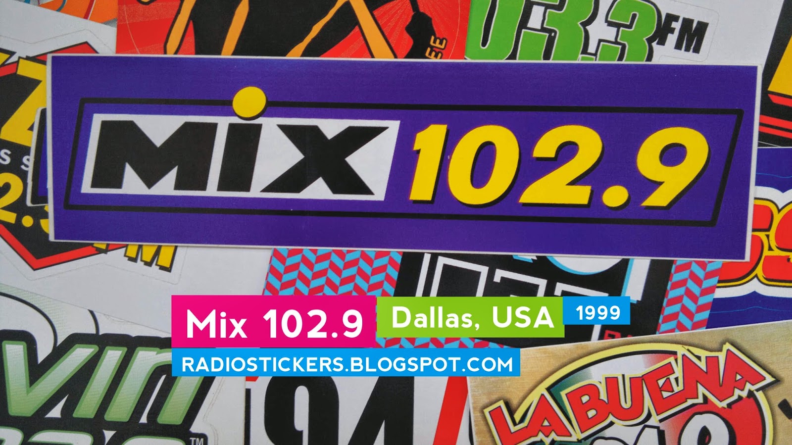 RADIO station stickers... and more!: Mix 102.9, Dallas (1998-2005)