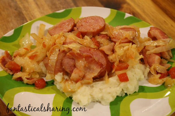 Fantastical Sharing of Recipes: Spicy Cabbage with Kielbasa and Mashed ...