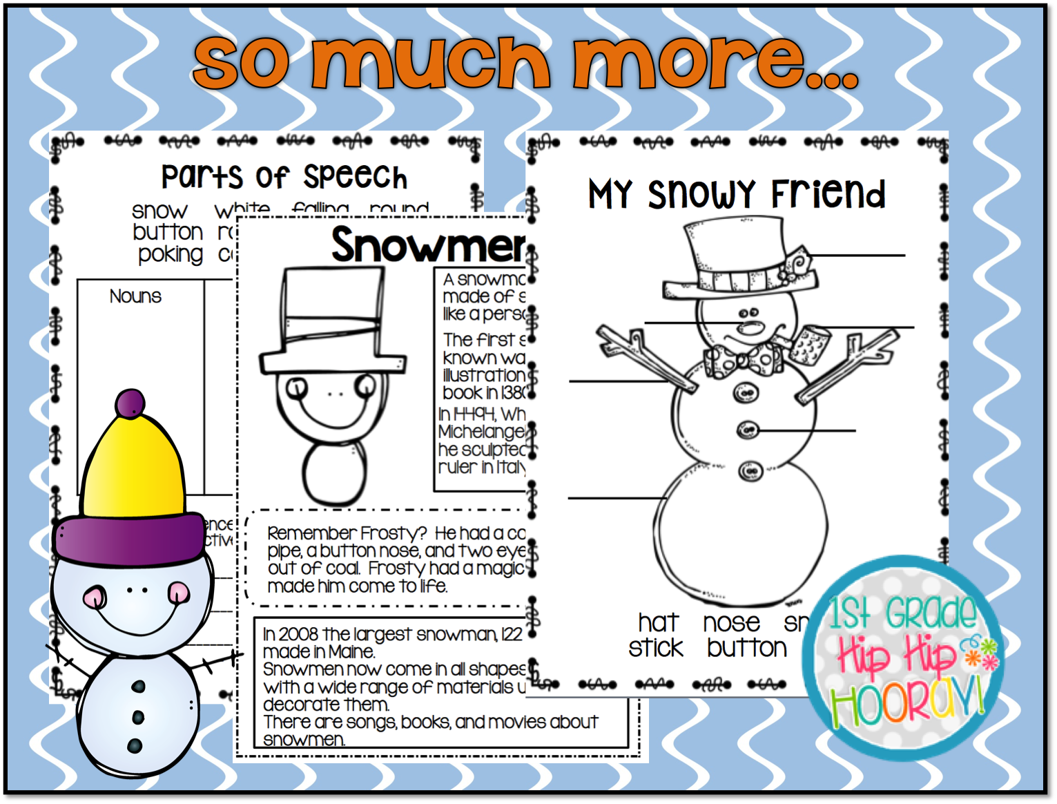 1st Grade Hip Hip Hooray!: Snowy Day Friends...another snow filled packet!