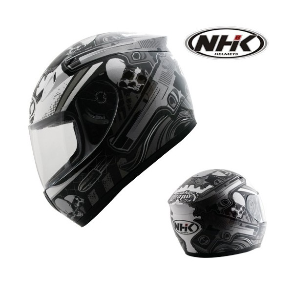 Helmet Gallery: Helm NHK N1200 Revolver White-Silver