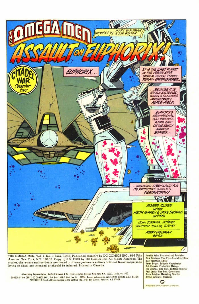 Omega Men #3 - 1st Lobo - Pencil Ink